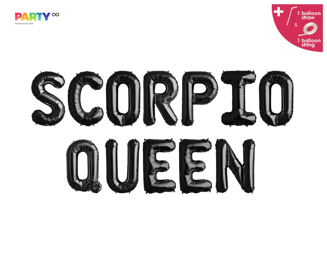 Scorpio Queen Balloon Banner | Scorpio Girls Birthday | 21st Zodiac ...