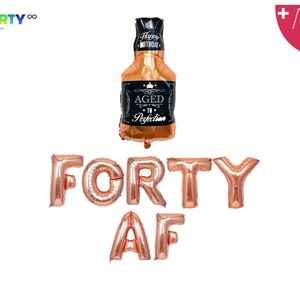 Forty AF Balloon Banner | 40th Birthday Party Balloons | 40th ...