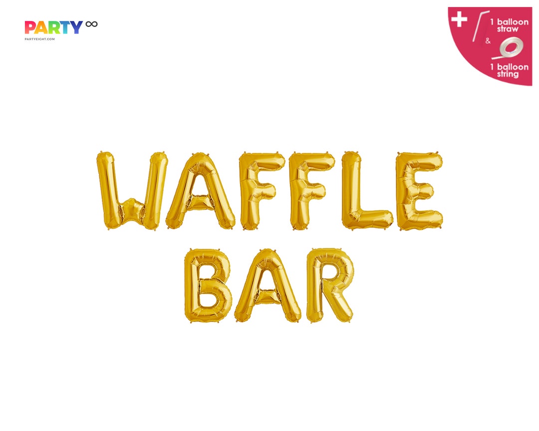 Waffle Bar Banner Balloon | Party Favor Waffle Sweets Station Baby ...