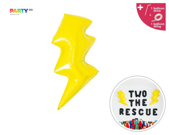 Foil Shape Lightning Bolt Balloon 36" | Giant Lightning Mylar Balloon ...