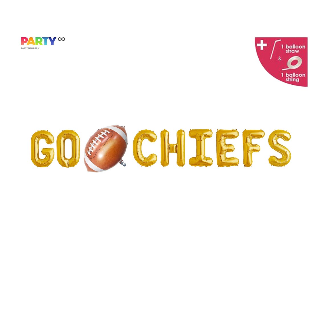 Go Chiefs Balloon Banner Superbowl Party Decor Kansas City | Etsy