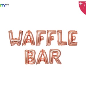 Waffle Bar Banner Balloon | Party Favor Waffle Sweets Station Baby ...