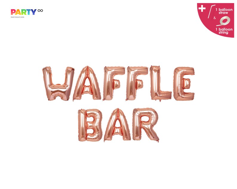 Waffle Bar Banner Balloon Party Favor Waffle Sweets Station - Etsy