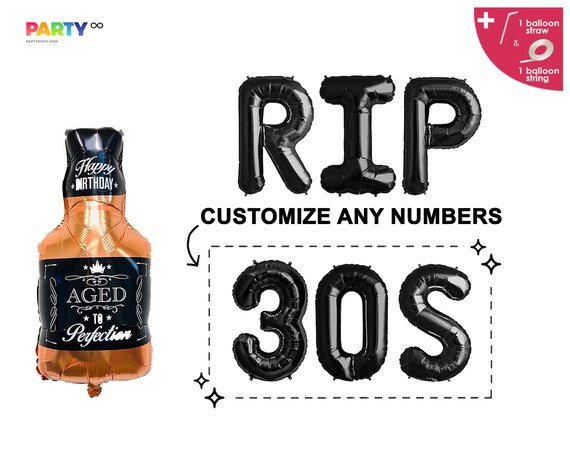 Rip 30S Banner | Custom Halloween Theme Birthday| 40th 50th 60th ...