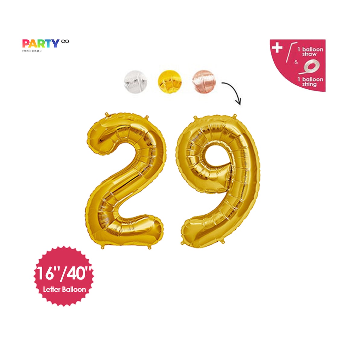 29 Party Balloons for 29th Birthday or Anniversary Number 29 - Etsy