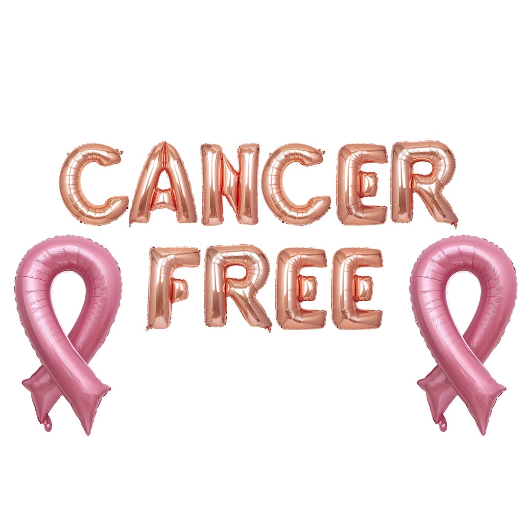 Cancer Free Balloon Banner | the Breast Cancer Awareness Month ...