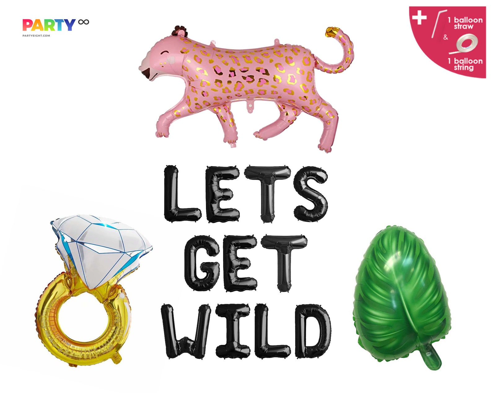 Lets Get Wild Banner Balloons Jungle Theme Bachelorette - Etsy