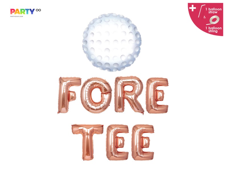 Fore Tee Banner With Golf Ball Balloon Golf Ball Themed 40th - Etsy
