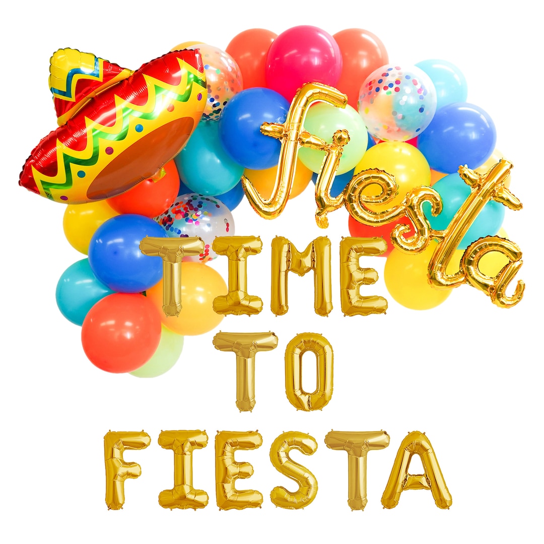 Time to Fiesta Balloon Garland | Fiesta Bridal Shower | Fiesta ...