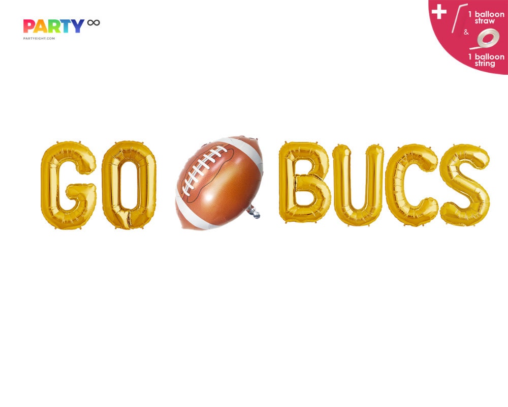 Go BUCS Balloon Banner Superbowl Party Decor Tampa Bay | Etsy