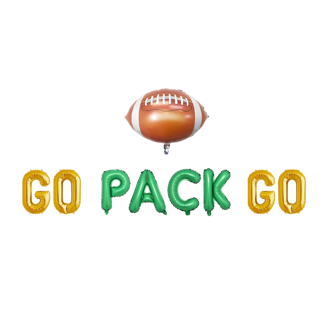 Go Pack Go Banner | Go Packers Balloon Banner | Superbowl Party Decor ...