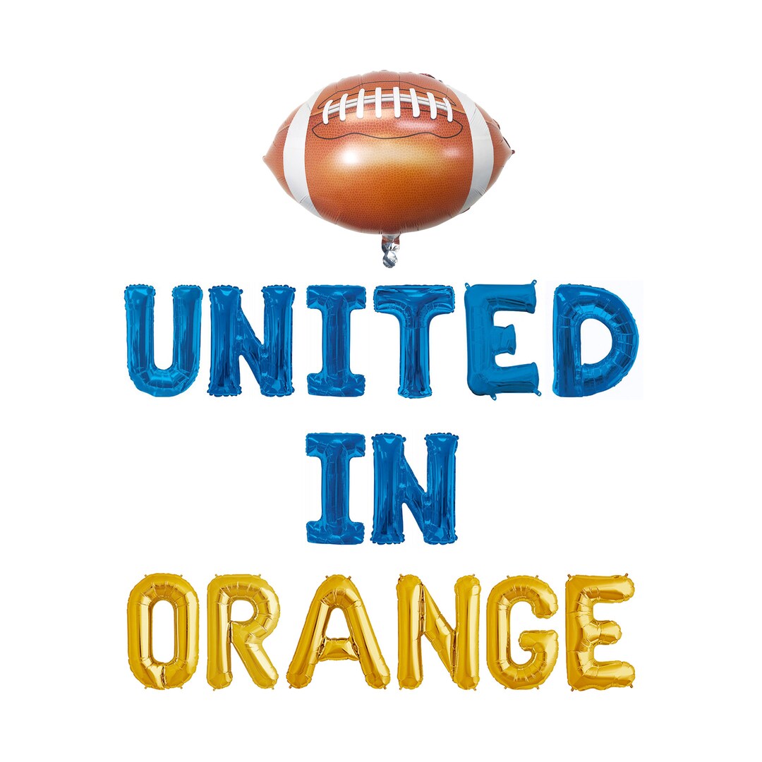 United in Orange Balloon Banner | College Football Party Decor Football ...