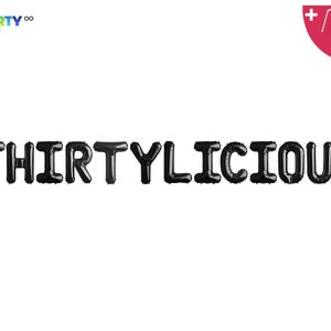 Thirty Licious Balloon Banner: 30th Birthday Party Decor - Etsy