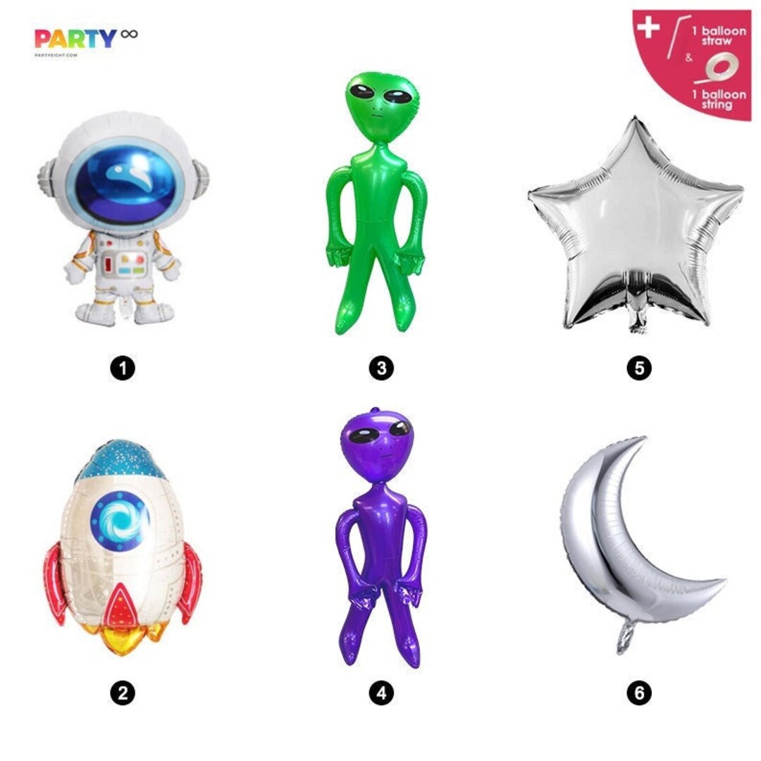 Space Themed Birthday Party Balloons | Astronaut Themed Balloon | Blast ...