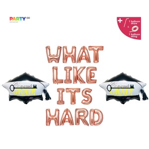 What Like Its Hard Banner | Graduation Congrats Grad Graduation Decor ...