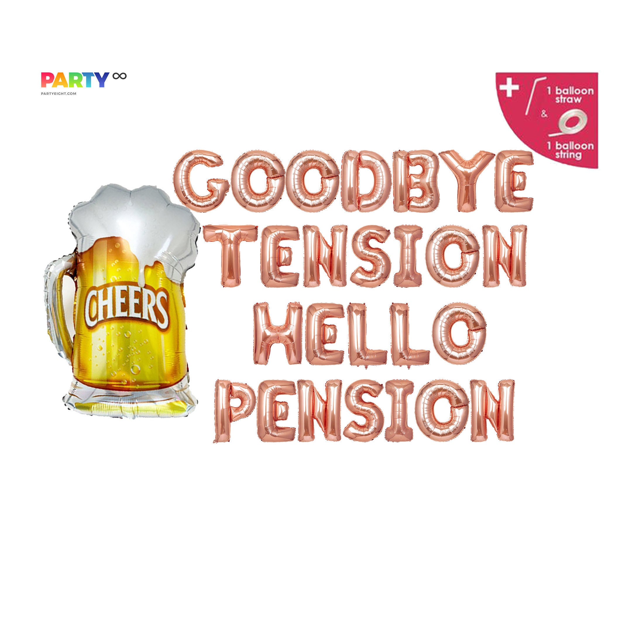 Goodbye Tension Hello Pension Banner Retirement Party - Etsy