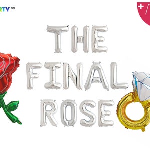 The Final Rose Balloon Banner | Bachelorette Party Decorations | Rose ...