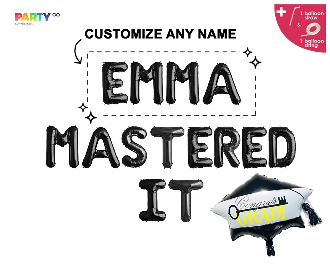 Custom Mastered It Banner Graduation Party Banner | Graduation Party ...