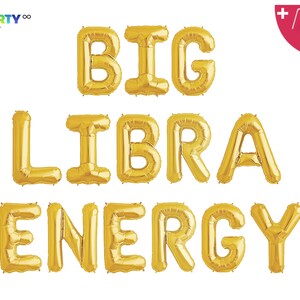 Big Libra Energy Balloon Banner | 21st Birthday Decorations | 18th 25th ...