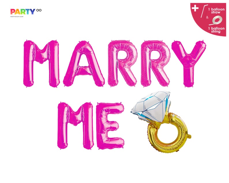 Marry Me Balloon Banner Marriage Proposal Sign/banner | Etsy