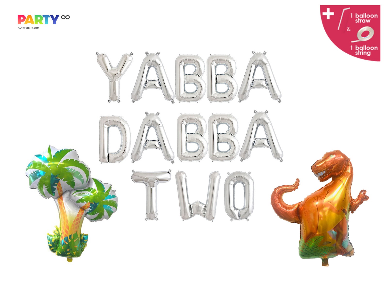 Yabba Dabba Two 2nd Birthday Decorations Banner Flinstones - Etsy