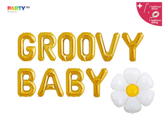Groovy Baby Banner Sign Retro Baby Shower Balloon Banner - Etsy