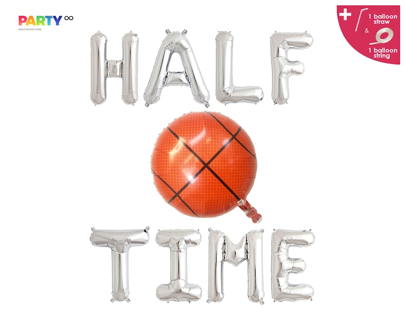 Half Birthday Party Halftime Balloon Banner Basketball Half - Etsy