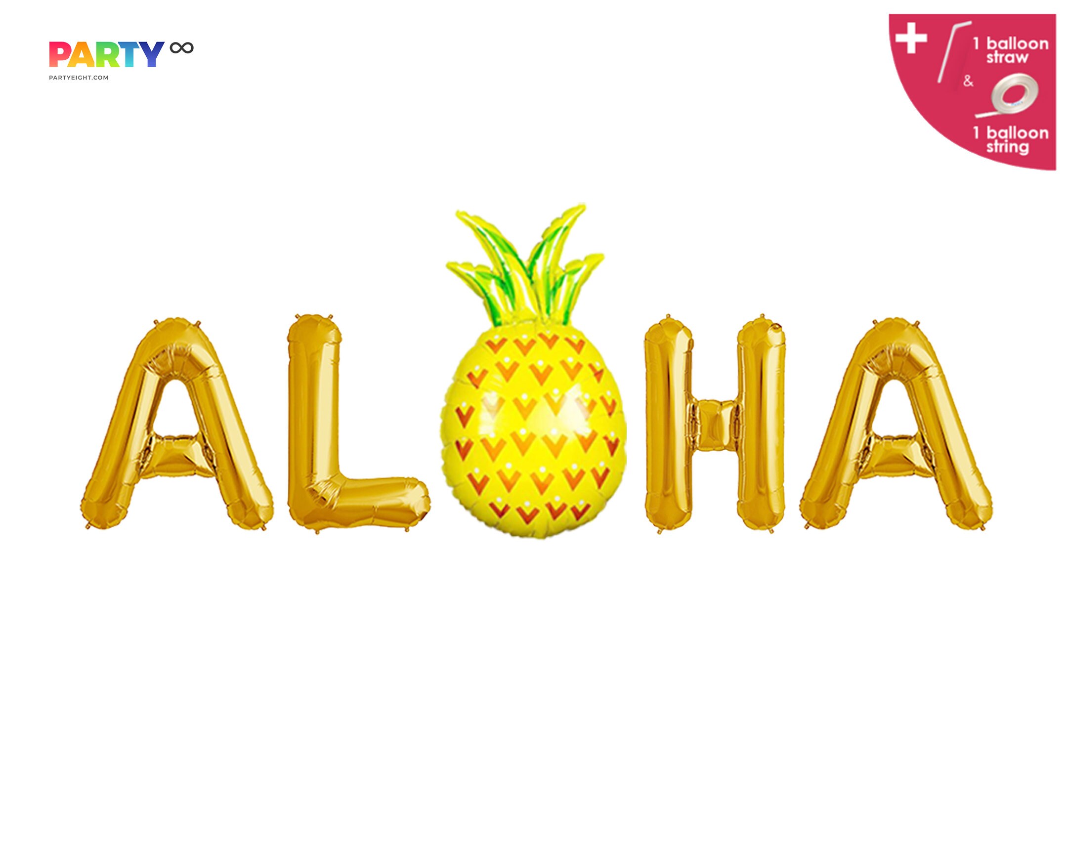 Aloha Balloon Banner Pineapple Tropical Party Decorations - Etsy