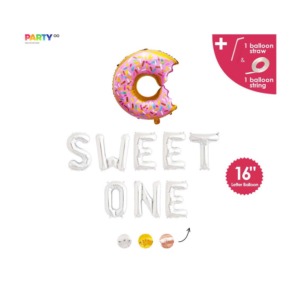 Sweet One Balloons 1st Donut Birthday Decor First Birthday - Etsy