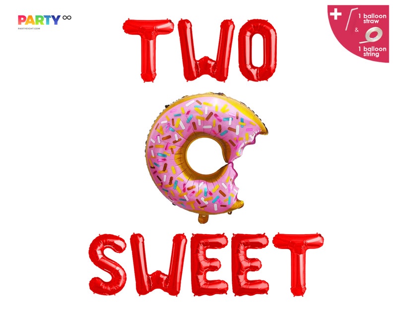 Two Sweet Balloons 2nd Donut Birthday Decoration 2nd Donut - Etsy