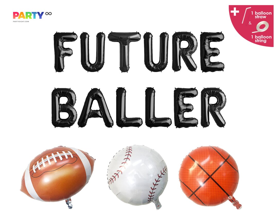 Future Baller Banner | Sports Baby Shower Decorations | Sports Birthday ...
