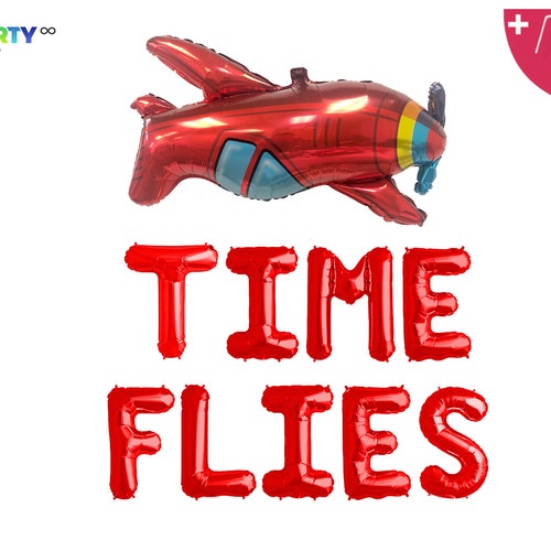 Two Fly Balloon Banner Airplane Themed Birthday Decor for - Etsy