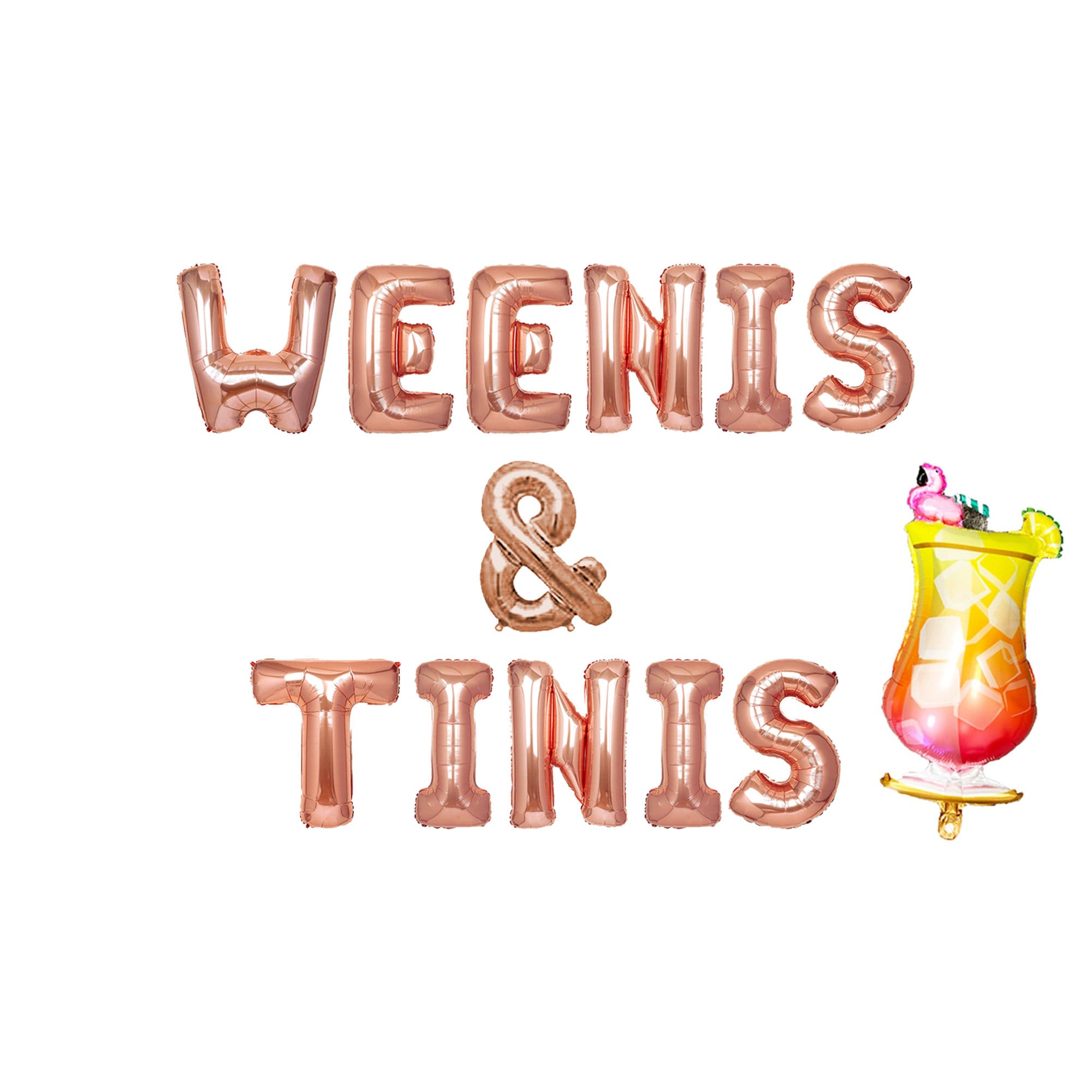 Weenis & Tinis Banner: Tropical Bachelorette Party Decor - Etsy