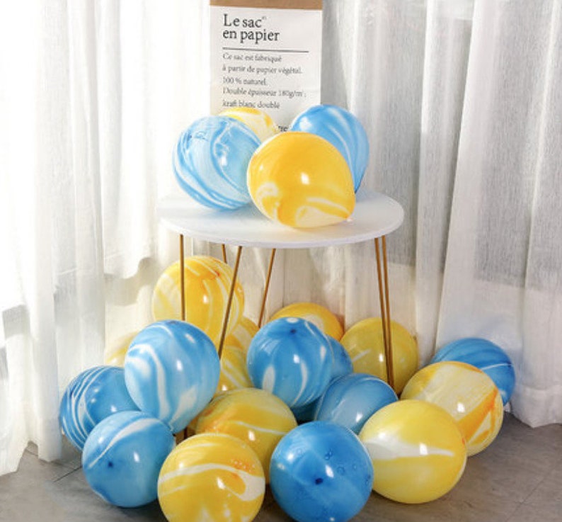 Marble Balloons Birthday Party Decoration Balloon Baby - Etsy