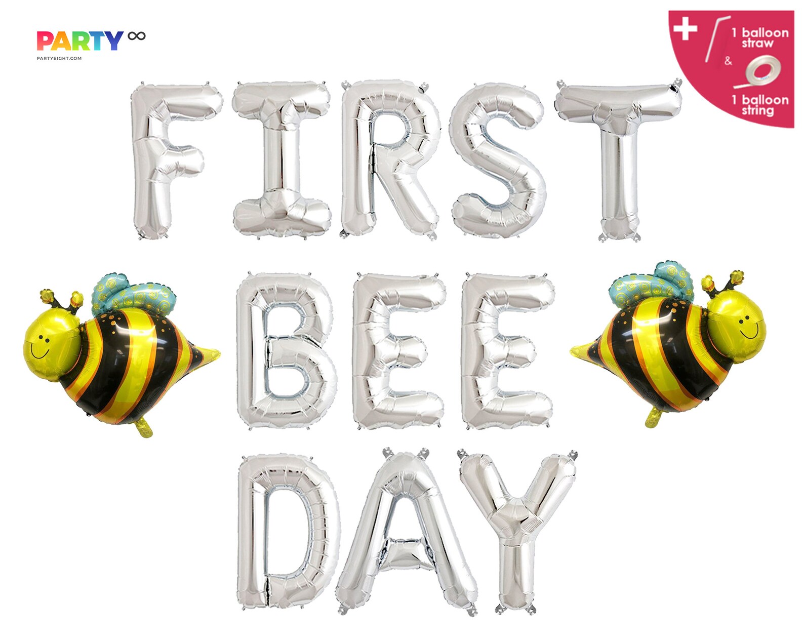 Happy 1st Bee Day Banner First Bee Day Birthday Party | Etsy