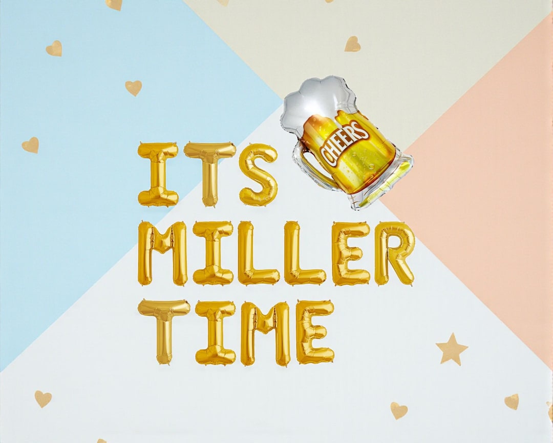 It’s Miller Time Balloon Banner: Cheers and Beers Double Toasting Party ...