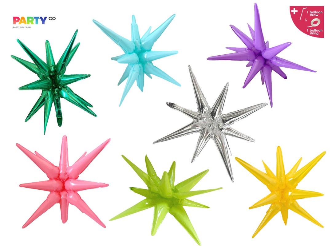 Starburst Foil Balloons: Magic Star Party Decorations (22 Inch) - Etsy
