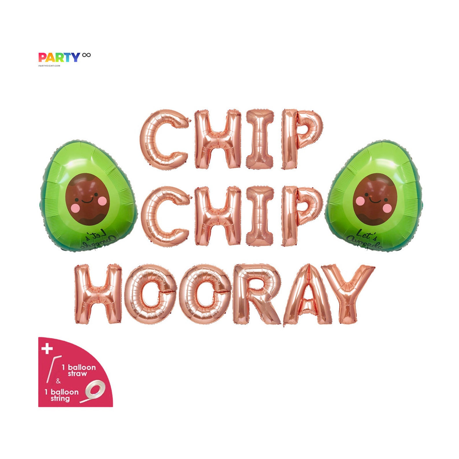 Taco Bar Fiesta Decor | "chip Chip Hooray" Balloon Banner | Party Decor ...