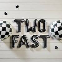 TWO Fast Balloon Tower L TWO Fast Balloons L Race Car Balloons L Race ...