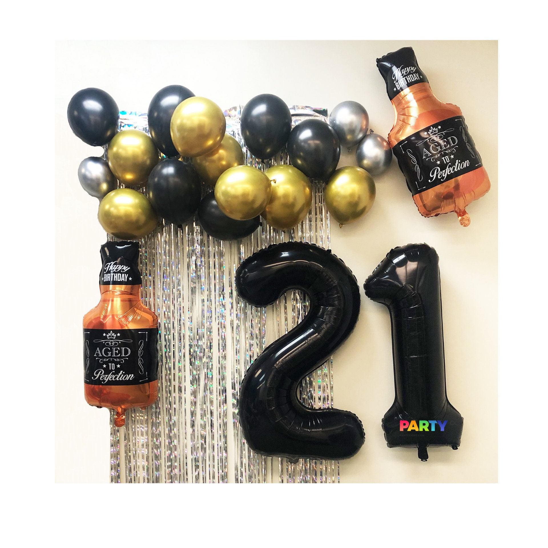 Black and Gold 21 Birthday Decoration Legal AF 21st Black - Etsy