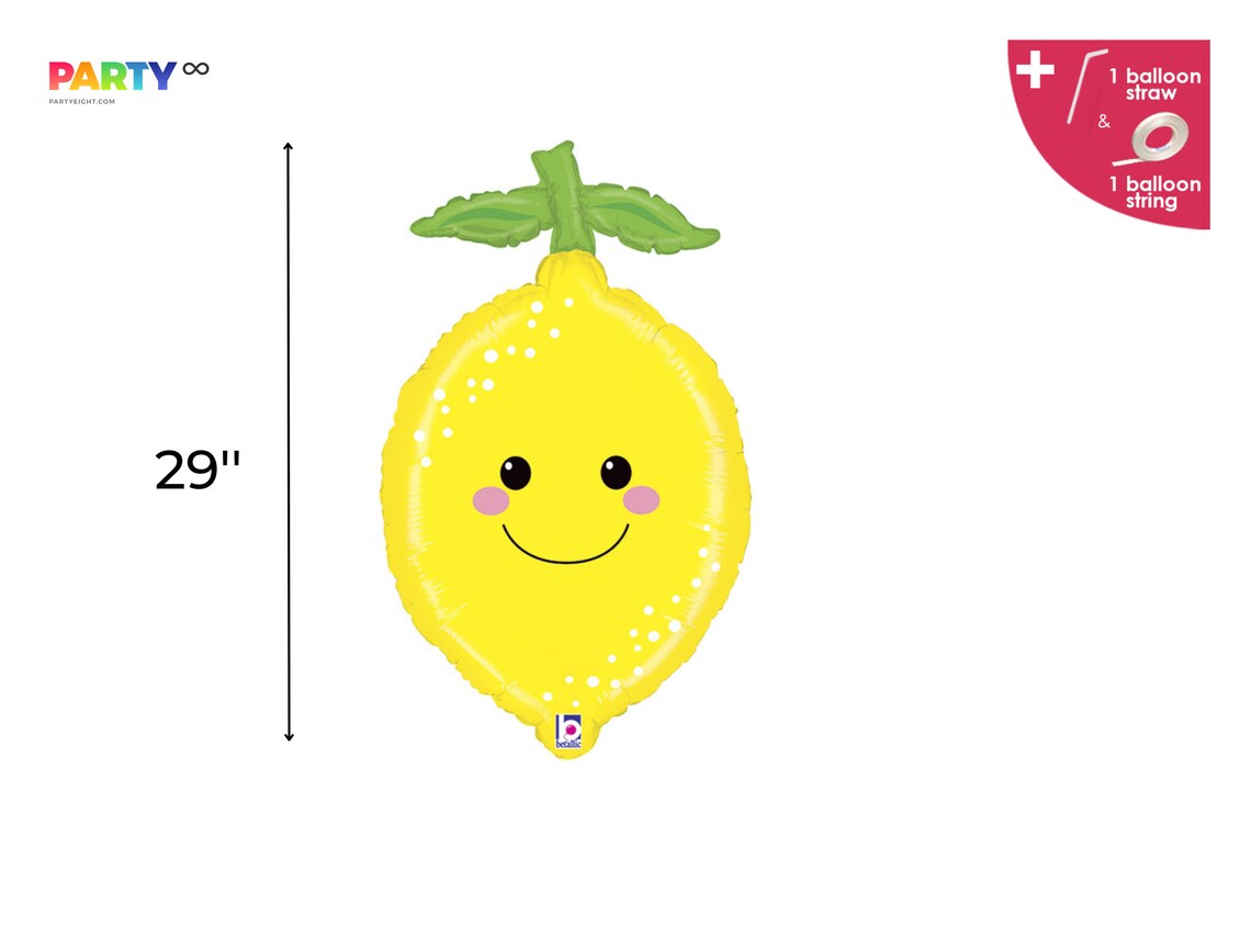 Lemon Balloon Lemon Party Balloons Fruit Party Fruity - Etsy