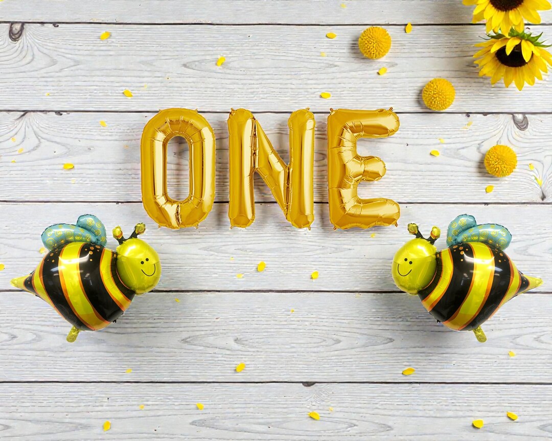 Happy 1st Bee Day Balloons: Bumble Bee First Birthday Party Decor - Etsy