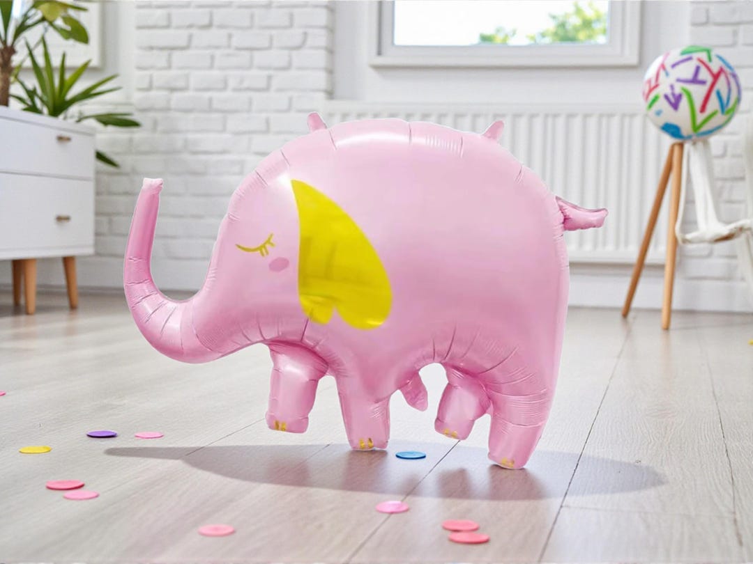 Pink Elephant Balloon: Baby Shower Safari Jungle Party Zoo Birthday ...