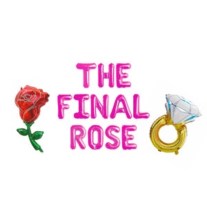 The Final Rose Balloon Banner | Bachelorette Party Decorations | Rose ...