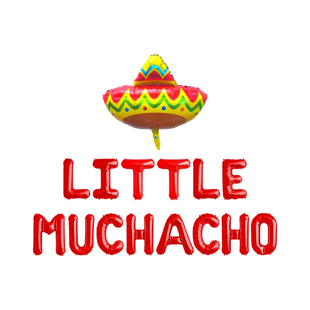 Little Muchacho Balloon Banner | Fiesta Taco Baby Shower Decorations ...