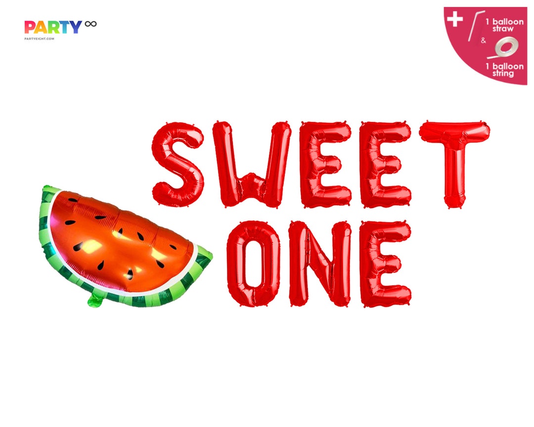 Sweet One Balloons | 1st Watermelon Birthday Decor | First Birthday ...