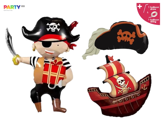 Giant Pirate Ship Foil Balloon | Jumbo Pirate Balloon | Pirate Birthday ...