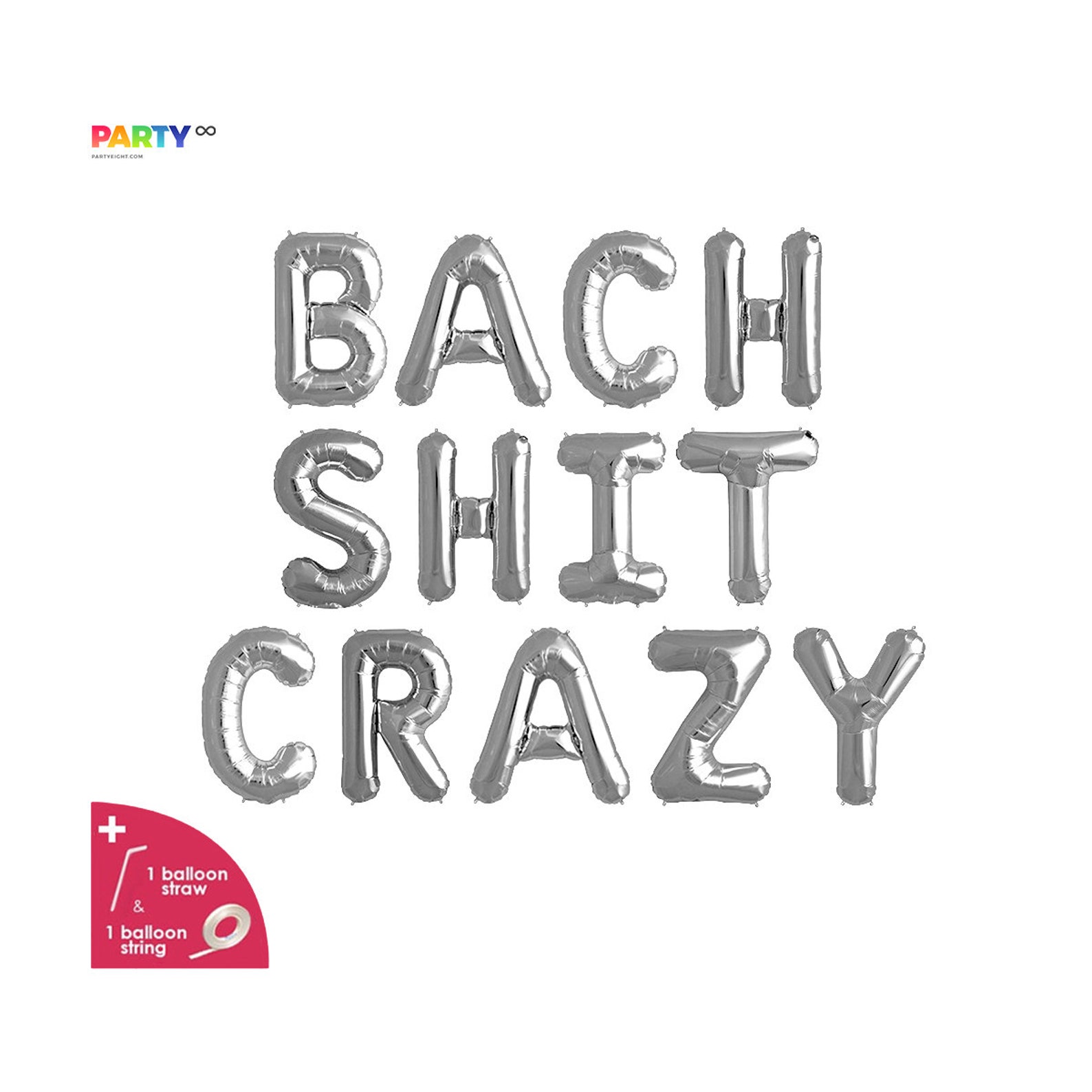 Bach Shit Crazy Bachelorette Party Decor Balloon Banner - Etsy