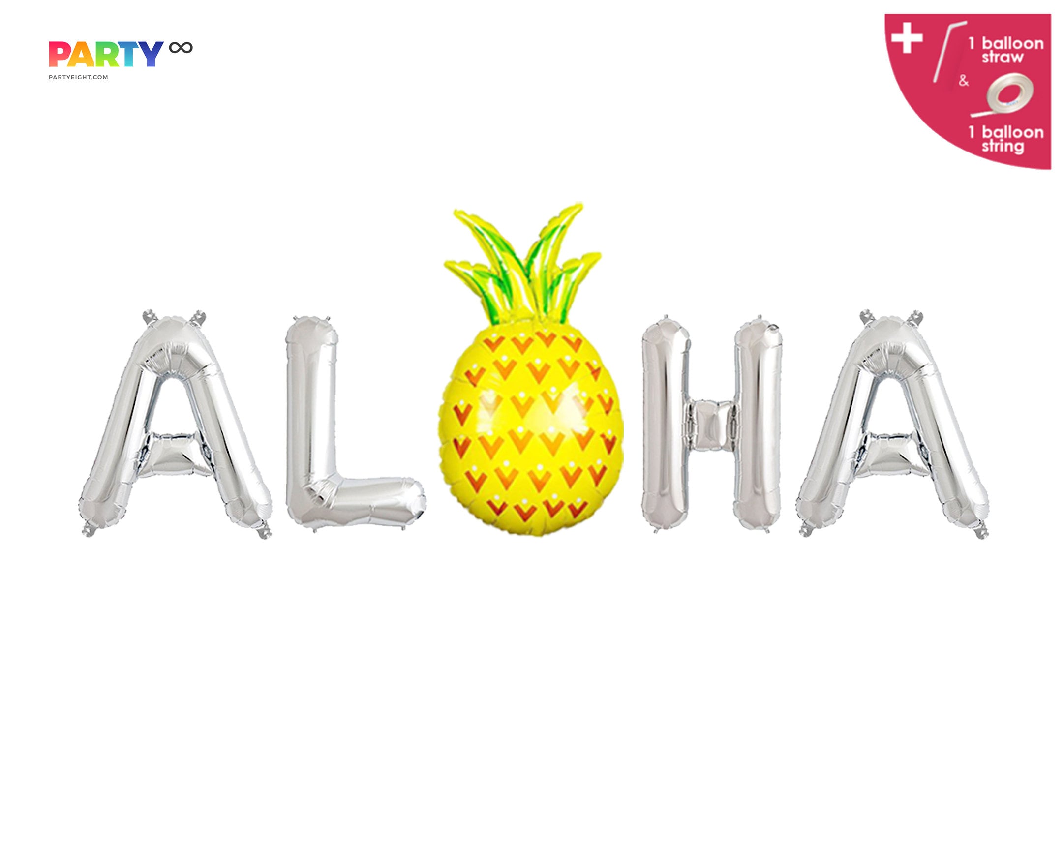Aloha Balloon Banner Pineapple Tropical Party Decorations - Etsy
