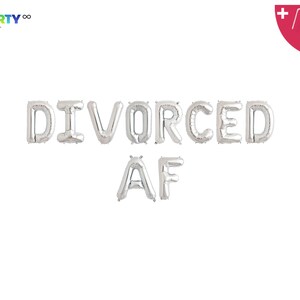 Divorced AF Balloon Banner | Divorce Party Banner Breakup Party Sign ...